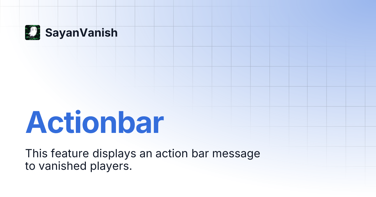 Actionbar | SayanVanish