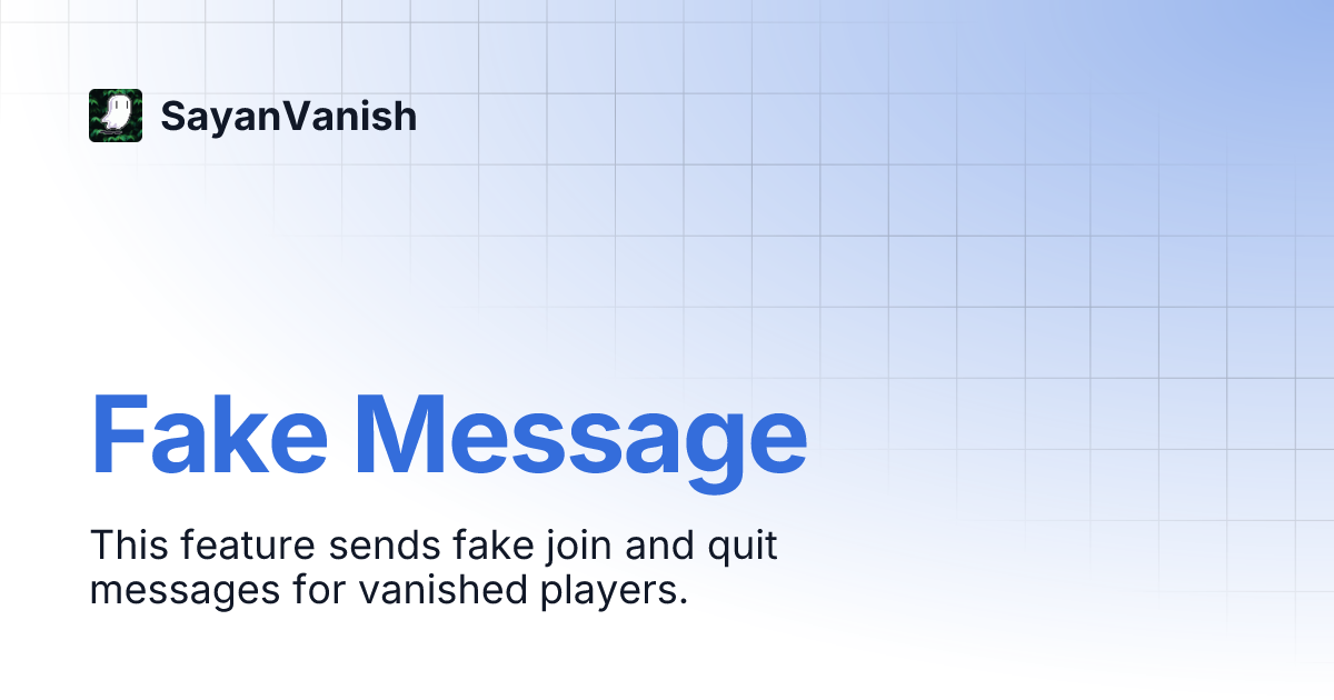 Fake Message | SayanVanish