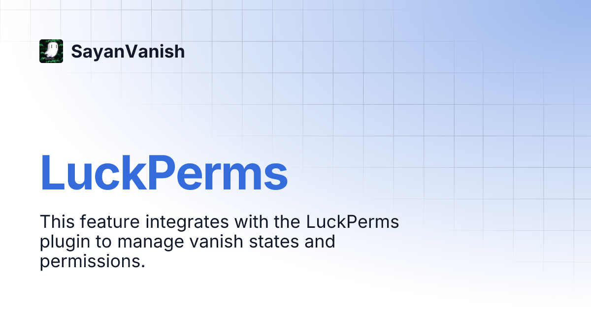 LuckPerms | SayanVanish